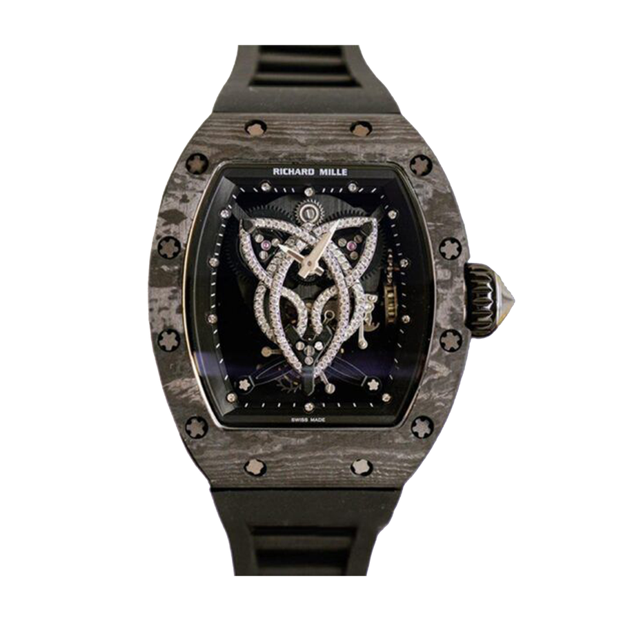 Richard Mille RM 019-002 Black Rubber Strap Automatic Men Watch - NurayArts